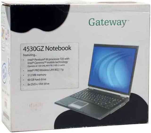 Gateway Laptop Intel Pentium M 725 512MB Memory 60GB HDD Intel Extreme ...