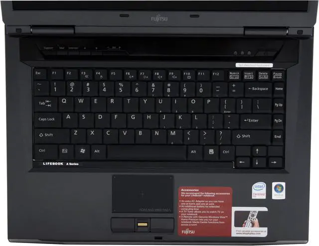 Fujitsu Laptop LifeBook Intel Core 2 Duo T7500 2GB Memory 200GB HDD ...
