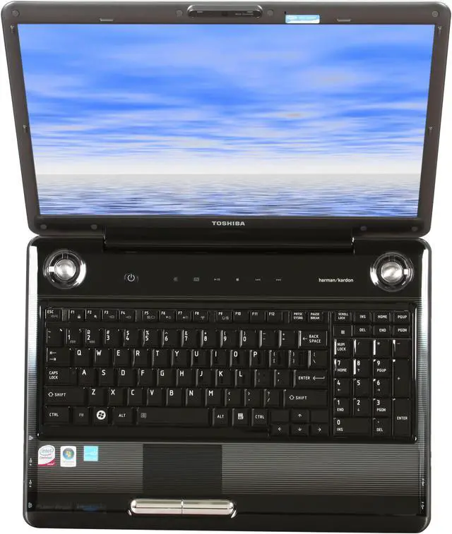 TOSHIBA Laptop Satellite Intel Core 2 Duo T8100 4GB Memory 320GB HDD Intel GMA X3100 17.1 ...