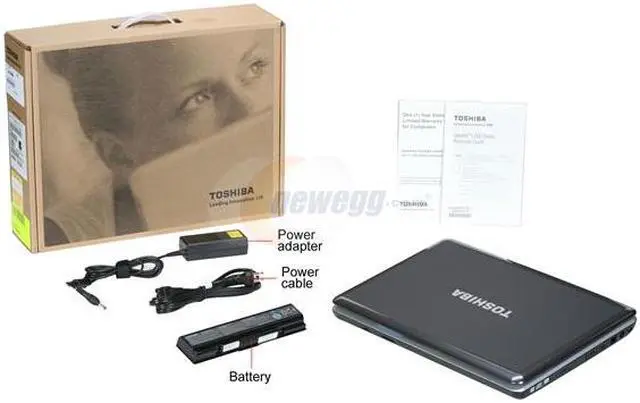 TOSHIBA Laptop Satellite Intel Pentium T4200 3GB Memory 320GB HDD Intel ...