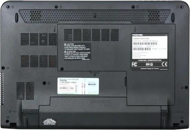 TOSHIBA Laptop Satellite Intel Pentium U5400 4GB Memory 320GB HDD Intel HD Graphics 13.3 ...