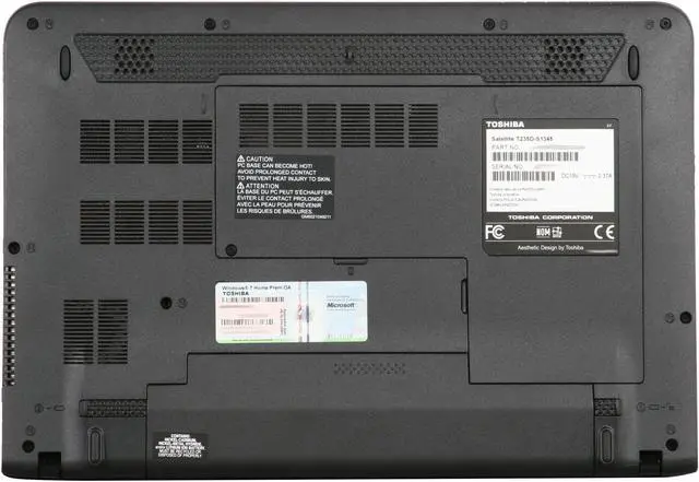 TOSHIBA Laptop Satellite AMD Turion II Neo K625 4GB Memory 320GB HDD ...