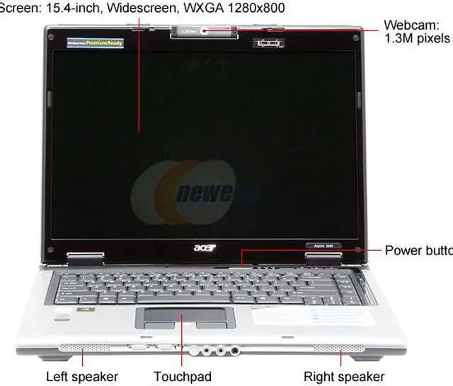 Acer Laptop Aspire Intel Core 2 Duo T5500 2GB Memory 120GB HDD NVIDIA ...