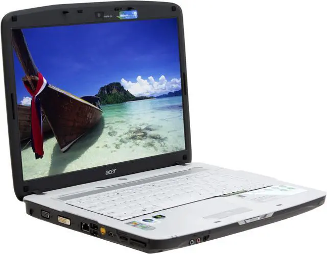 Acer Laptop Aspire AMD Turion 64 X2 TL-58 2GB Memory 160GB HDD NVIDIA GeForce 8400M G 15.4 ...