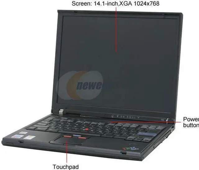 ThinkPad Laptop T Series Intel Pentium M 760 512MB Memory 60GB HDD ATI ...