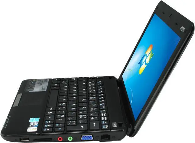 Refurbished: MSI Wind L1350-1256US Black 10.0" WSVGA Netbook - Newegg.com