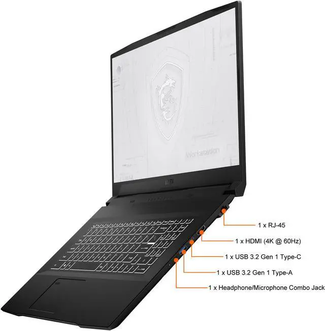MSI WF Series WF76 11UJ-262CA 17.3" Windows 10 Pro 64-bit Mobile ...