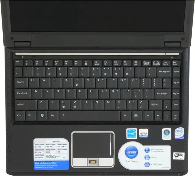 ASUS Laptop F6 Series Intel Core 2 Duo T5750 3GB Memory 250GB HDD Intel ...