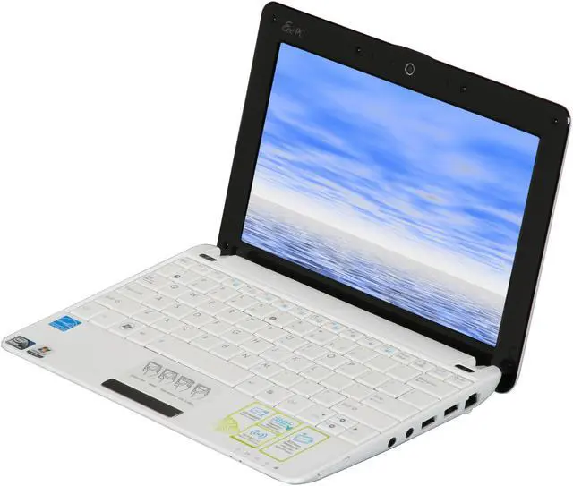Open Box: ASUS Eee PC Seashell 1005HA-MU17-WT Pearl White 10.1" WSVGA ...
