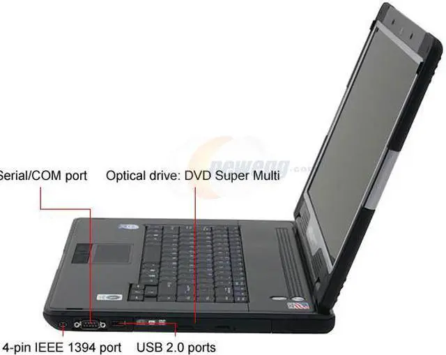 DURABOOK Laptop Intel Core 2 Duo T7250 2GB Memory 120GB HDD Intel GMA ...