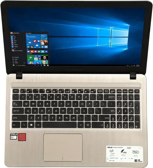 ASUS Laptop AMD E2-6110 4 GB LPDDR3 Memory 500GB HDD AMD Radeon R2 ...