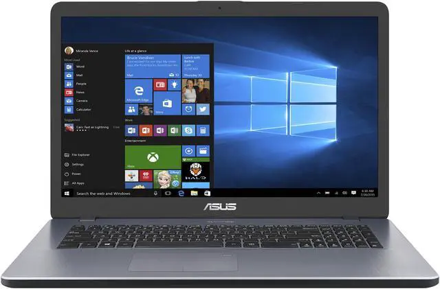 ASUS VivoBook F705QA Thin and Lightweight Laptop, 17.3" HD+ Display, AMD Quad Core A12-9720P, 8 ...