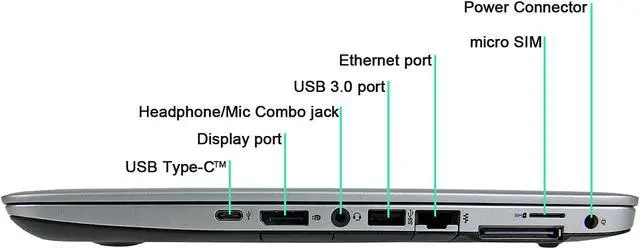 Refurbished: HP Grade B Laptop AMD PRO A8-8600B 8GB Memory 128 GB SSD 14.0" Non-Touch Screen ...
