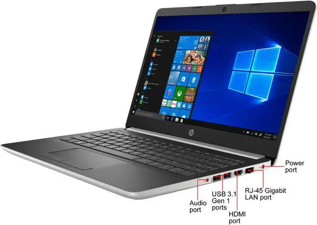 HP Laptop AMD A4-9125 4GB Memory 64 GB eMMC SSD AMD Radeon R3 Series 14 ...