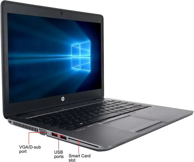 Refurbished: HP Grade A Laptop EliteBook AMD A6 PRO-7050B 8GB Memory 512 GB SSD AMD Radeon R4 ...