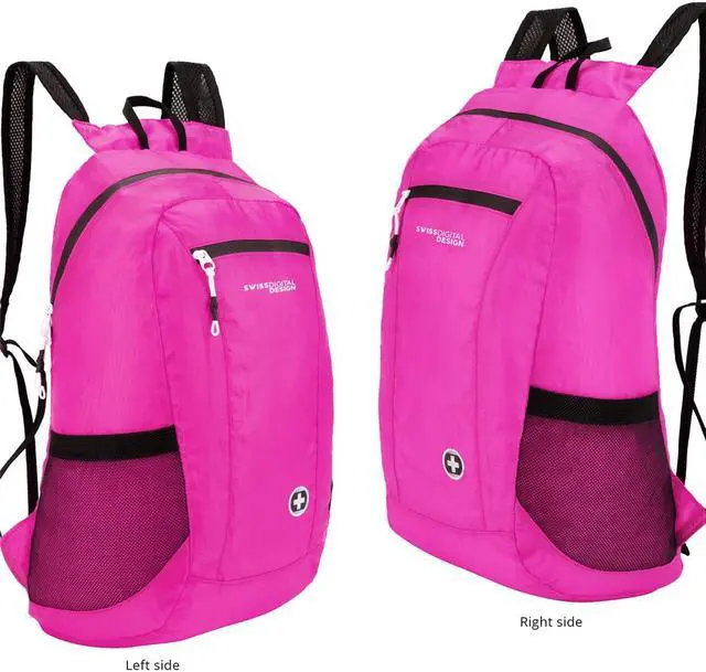 Swissdigital Fuchsia Seagull Foldable Backpack – Lightweight – 20L ...