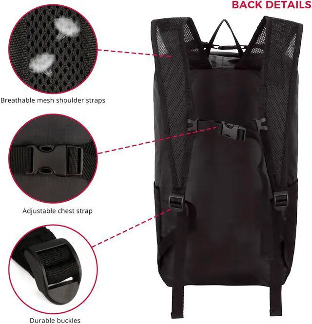 Swissdigital Black Goose Foldable Backpack - Ultra Lightweight ...