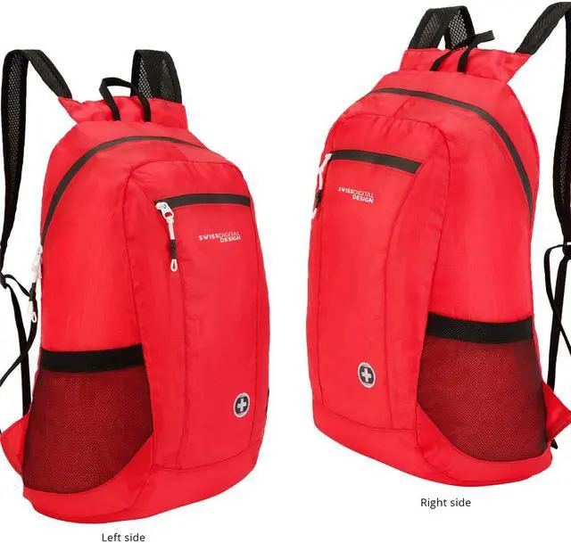 Swissdigital Red Seagull Foldable Backpack - Lightweight – 20L Large ...