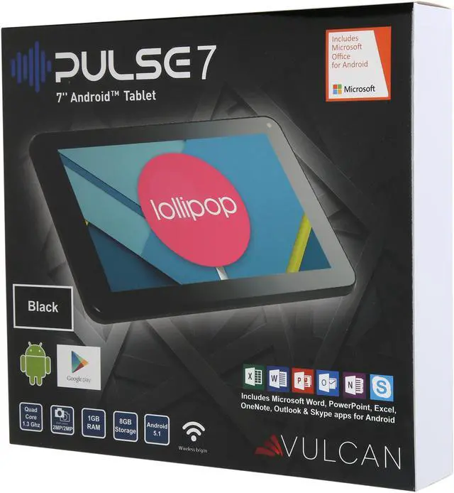 Open Box: Vulcan Pulse 7 VT0701A08A 8GB Flash Storage 7" Tablet PC ...