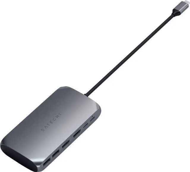 Satechi USB-C Multimedia Adapter for M1/M2 with 2 4K HDMI, USB C PD ...
