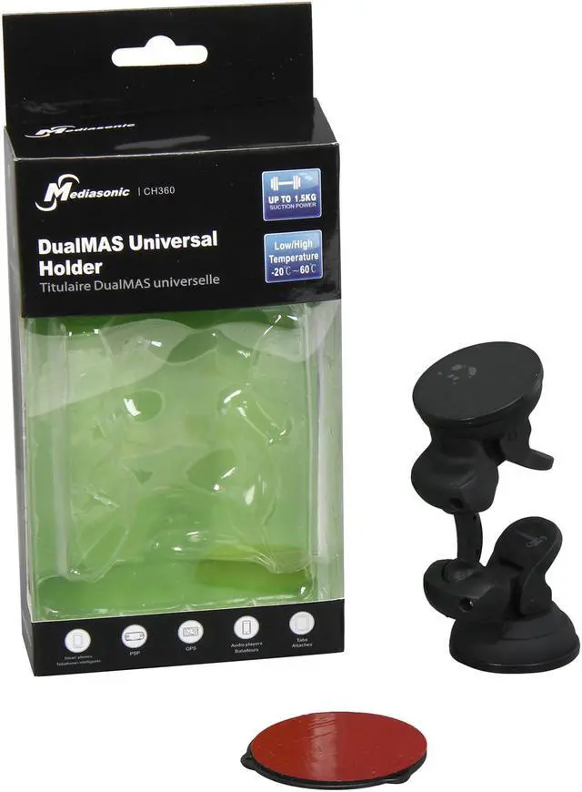 Mediasonic Universal Dual mounting system with double sucking cups ...
