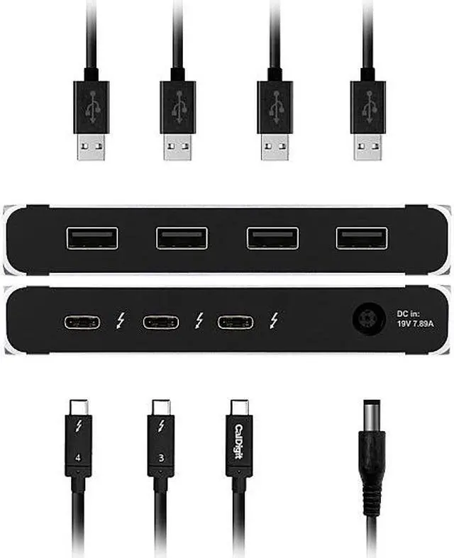 CalDigit TB4-ELEMENTHUB-US Thunderbolt 4 Element Hub - 4x Thunderbolt 4 ...