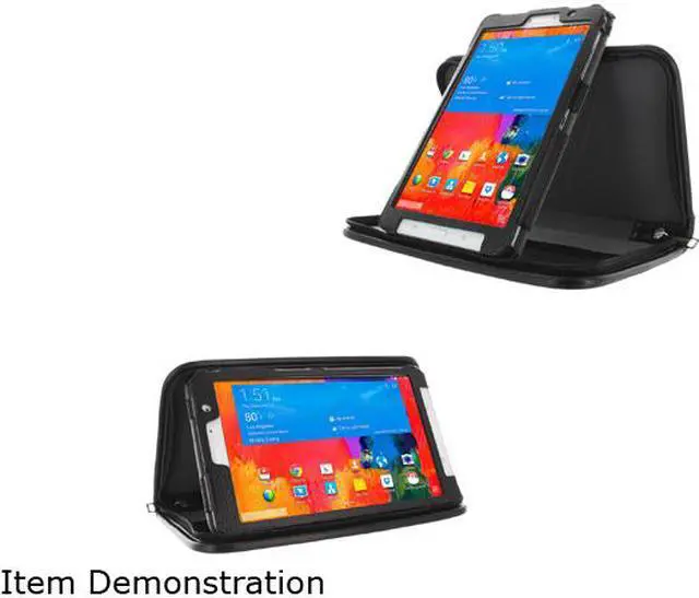 rooCASE Black Executive Portfolio Leather Case For Samsung Galaxy Tab ...