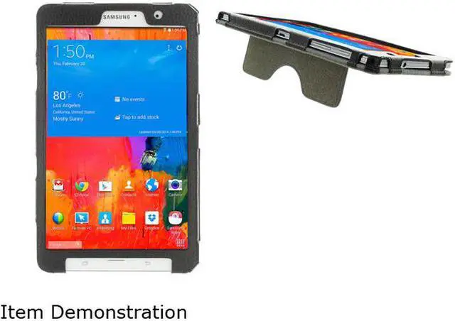 rooCASE Black Executive Portfolio Leather Case For Samsung Galaxy Tab ...