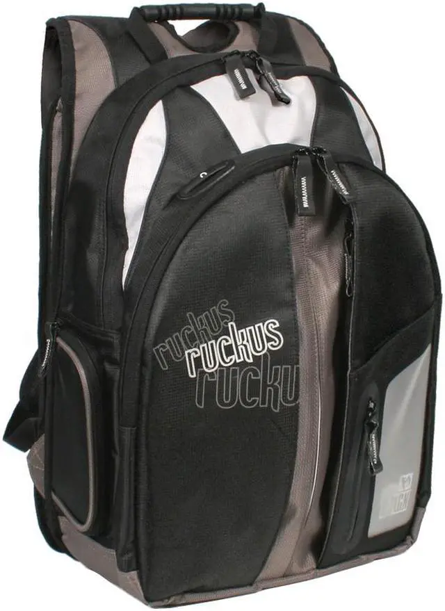 Open Box: pacific DESIGN Black/Gray 15.4" Ruckus Laptop Backpack Model ...
