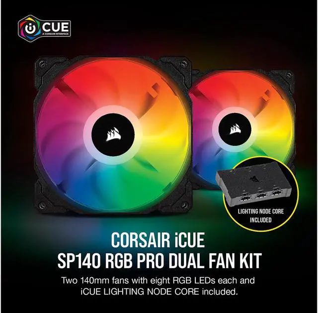 Refurbished: CORSAIR SP Series, SP140 RGB PRO, 140mm RGB LED Fan, Dual ...