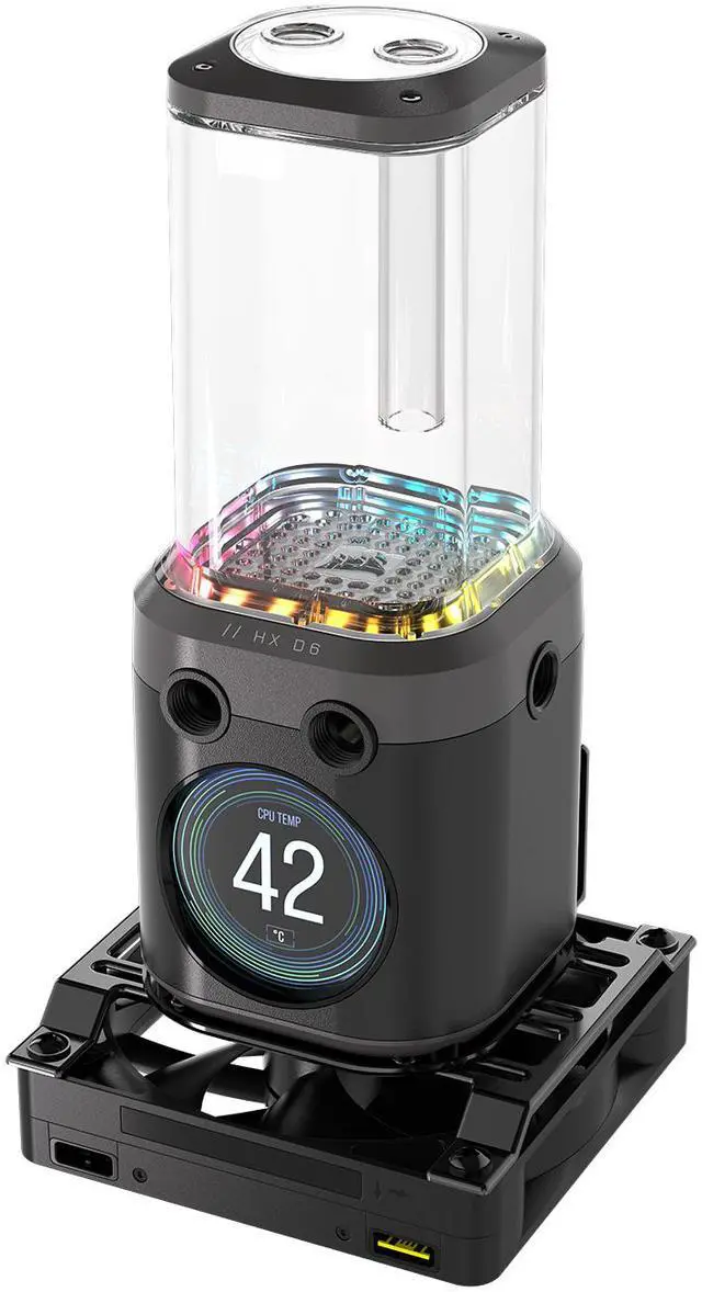 The CORSAIR iCUE LINK XD6 RGB ELITE LCD Pump/Reservoir offers high ...