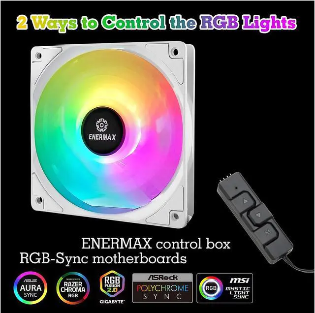 Open Box: Enermax HF120 RGB PWM 120mm Case Fan, Addressable RGB Sync ...