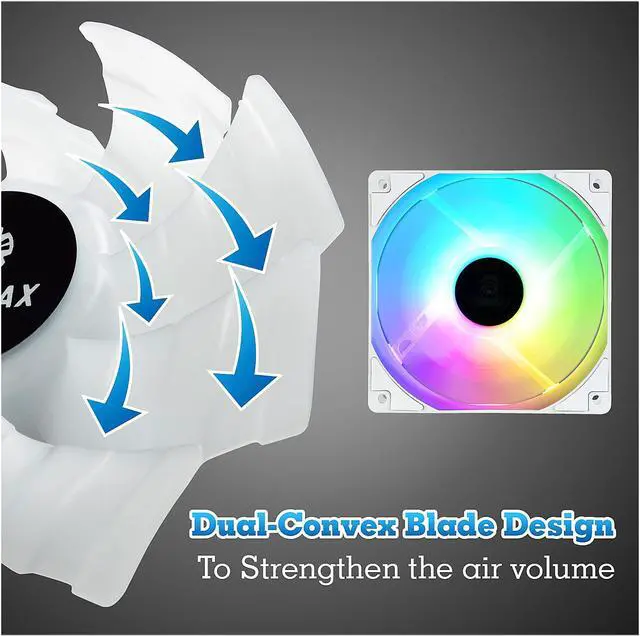 Open Box: Enermax HF120 RGB PWM 120mm Case Fan, Addressable RGB Sync ...