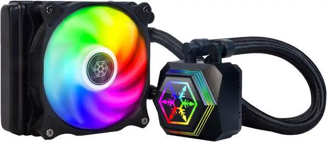 SilverStone PF120-ARGB AIO CPU Liquid Cooling/ARGB/Single 120mm PWM Fan ...