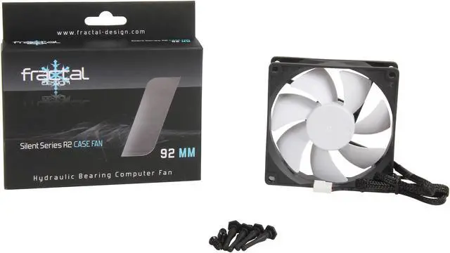 Fractal Design Silent Series R2 Black/White Silence-Optimized 92mm Case ...
