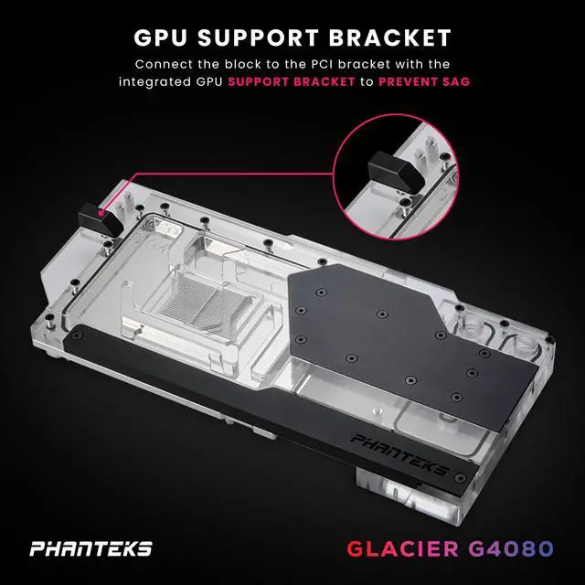 Phanteks Glacier G4080 ASUS GPU Block for ASUS ROG STRIX / TUF gaming ...