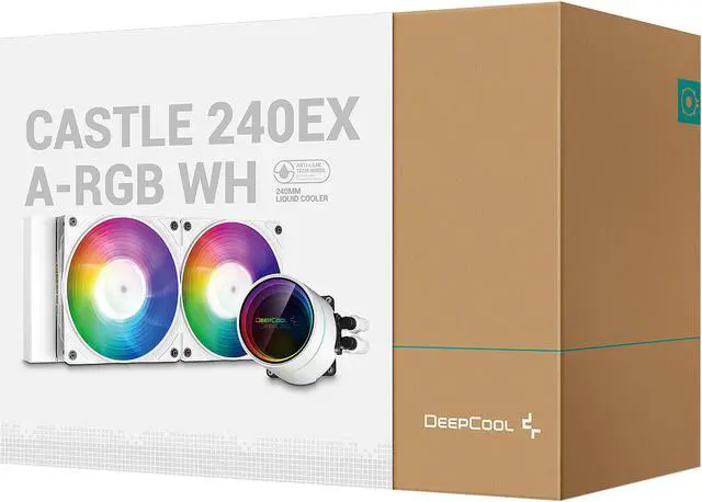 Open Box: DeepCool CASTLE 240EX A-RGB WH AIO Liquid CPU Cooler with ...