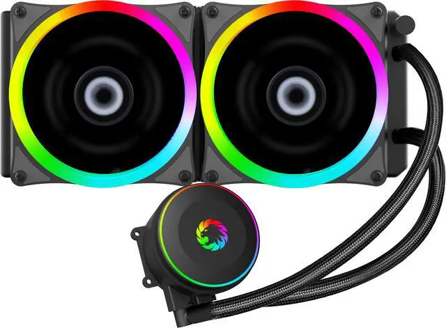 Gamemax Iceberg-240-Rainbow all-in-one Liquid Cooler Rainbow ARGB ...