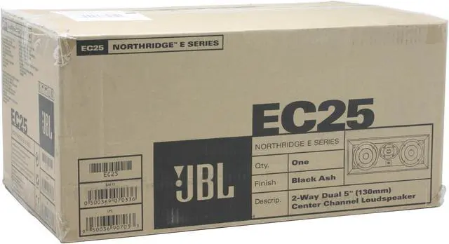 JBL NORTHRIDGE E EC25 Center Channel (Black Ash 75 watts Continuous ...