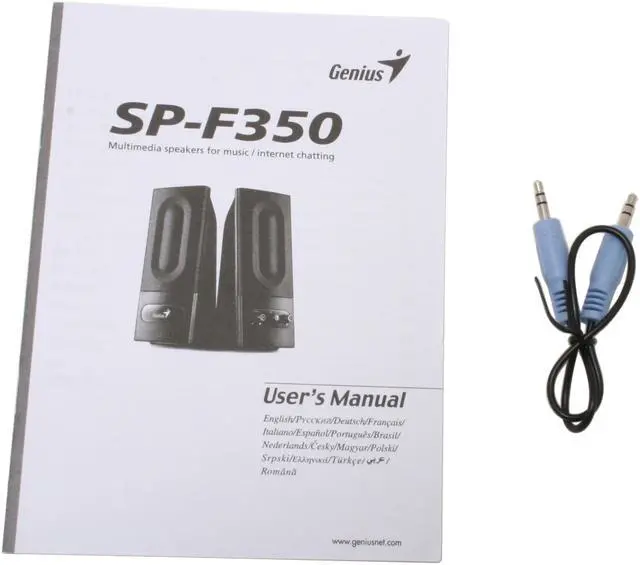 Genius SP-F350 2.0 Black Stereo Speakers For MP3 & Online Chat - Newegg.com