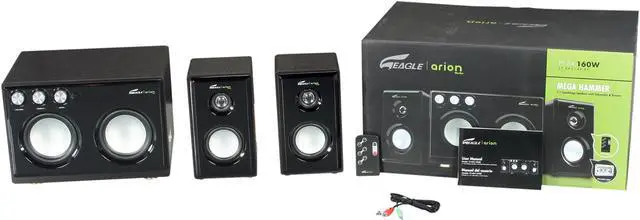 Eagle Arion ET-AR514R-BK 2.1 Soundstage Speakers w/Dual Subwoofers ...