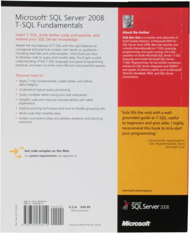 Microsoft SQL Server 2008 T-SQL Fundamentals - Newegg.com