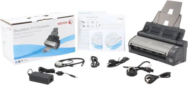 XEROX DocuMate DocuMate 3115 (XDM31155M-WU) Sheet Fed Document Scanner ...