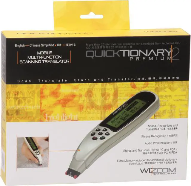 WIZCOM Quicktionary2 Premium WQT2PCS Pen Multifunction translator ...