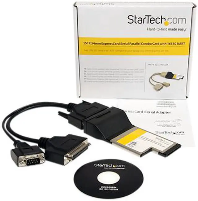 StarTech EC1S1P55254 1S1P 54mm ExpressCard Serial Parallel Combo Card ...