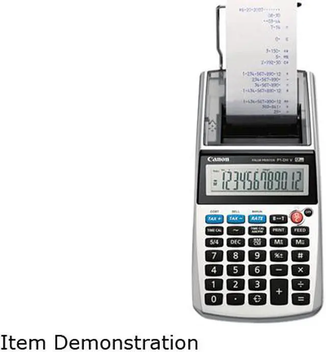 Canon USA P1DHV P1-DHV One-Color 12-Digit Printing Calculator, 12-Digit ...