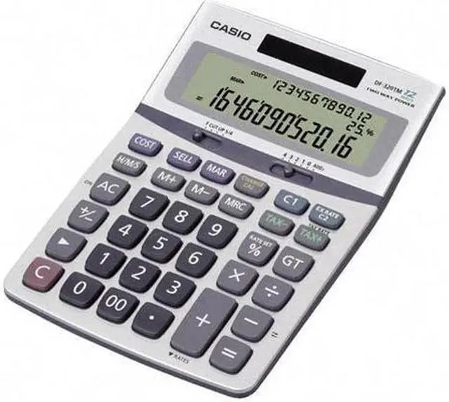 Casio DF-320TM Solar Desktop Calculator With Battery - Newegg.com