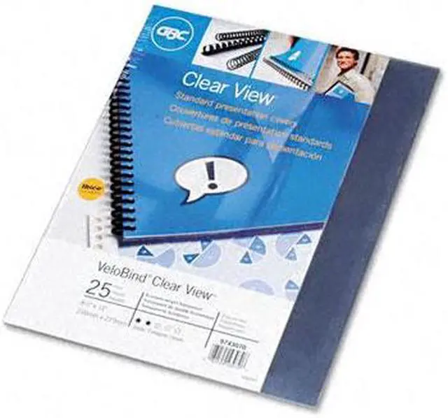 9743070 GBC VeloBind Presentation Covers, 11 x 8-1/2, Clear, 25/Pack ...