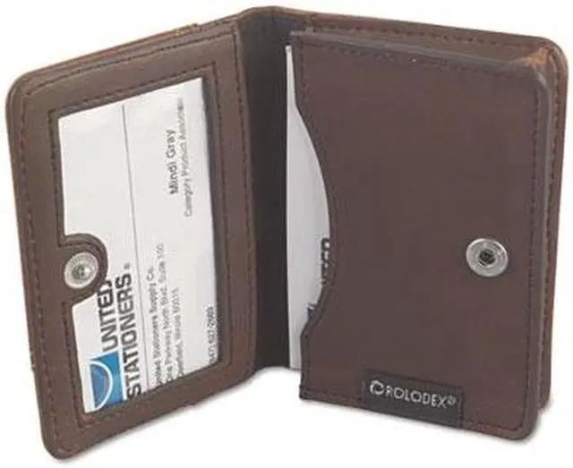 Rolodex 22335 Explorer Leather Personal Card Case, 36-Card Capacity, 2 ...