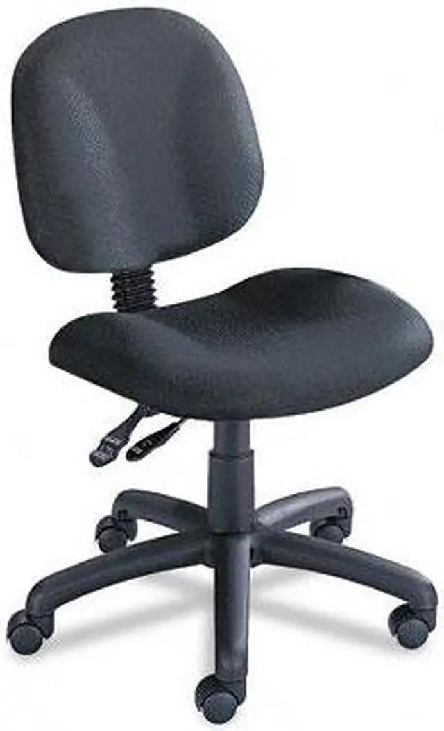 Safco 3455CH Cava Collection Task Chair, Black Frame, Charcoal Fabric ...
